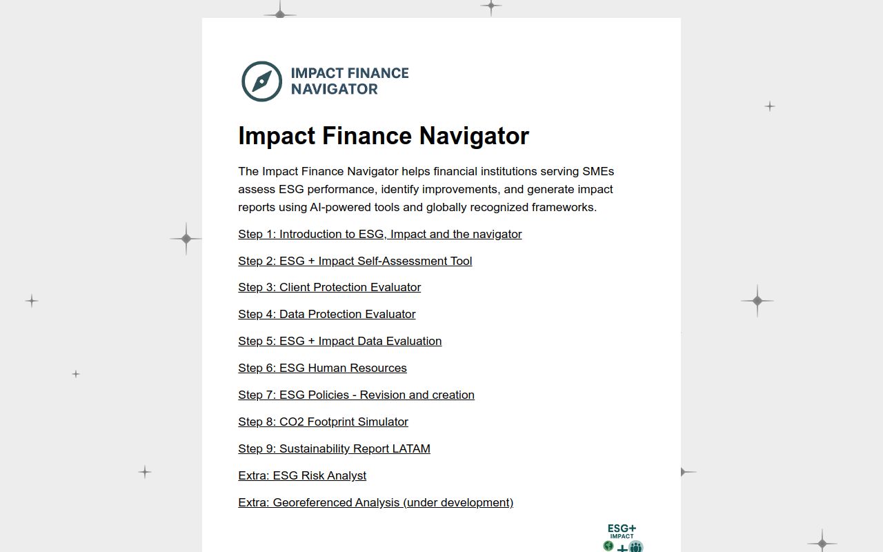 Impact Finance Navigator